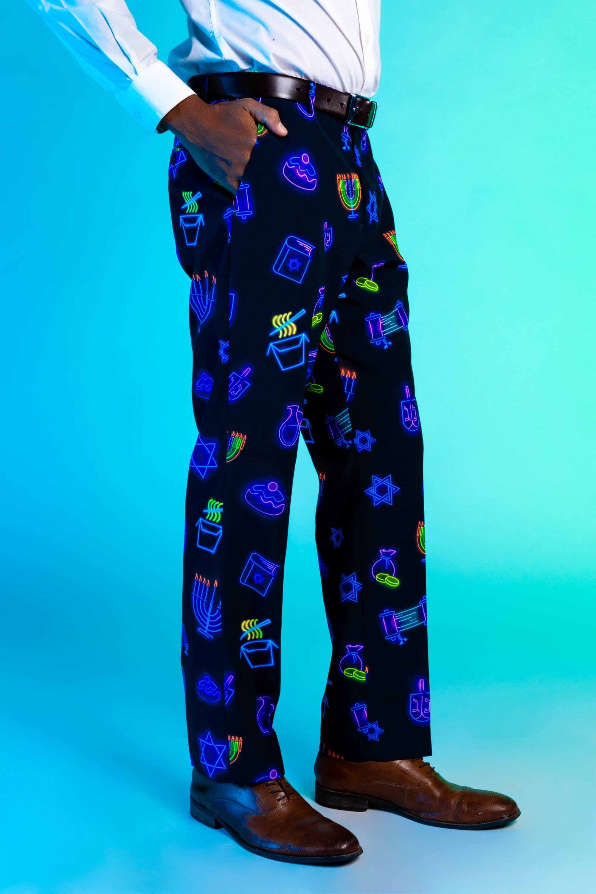 The Latke'd and Loaded | Hanukkah Suit Pants – Man Cave And Apparel