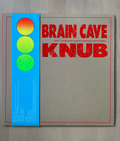 Brain Cave / Knub – Brain Cave / Knub Split 12" Rainbow Splatter Color – Man Cave And Apparel