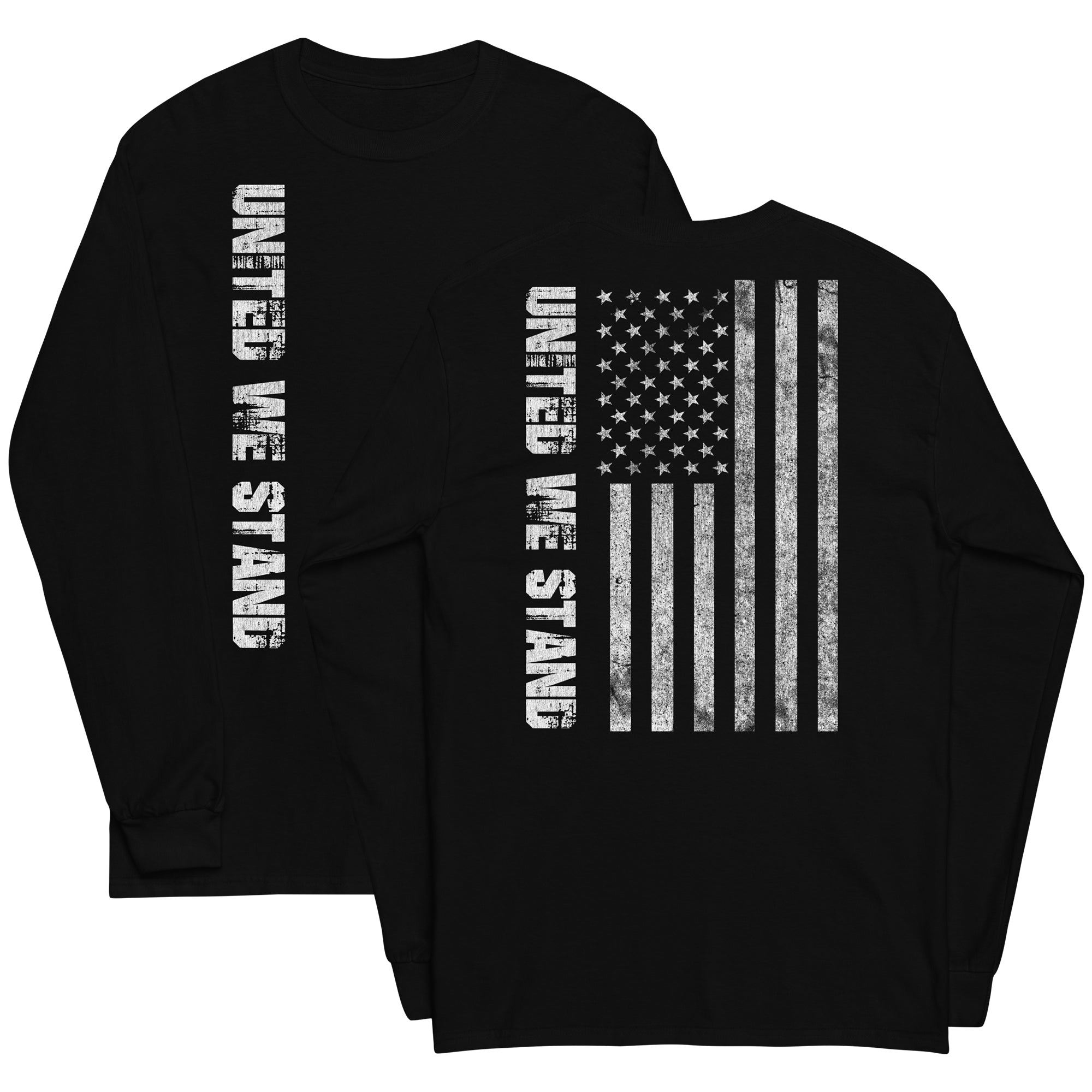 United We Stand American Flag Long Sleeve T Shirt Man Cave And Apparel 7949