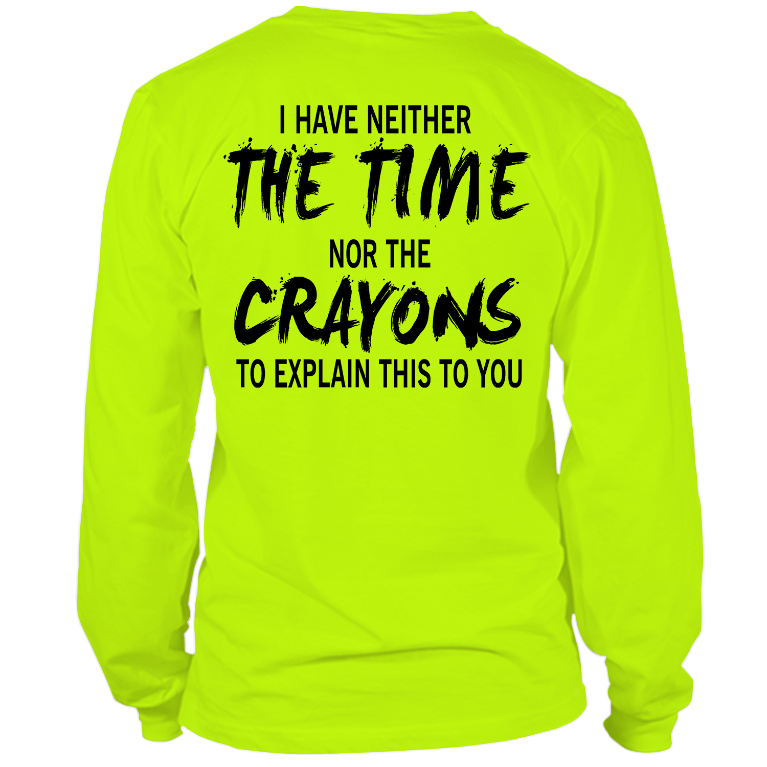 Crayons - Long Sleeve Hi-Vis Safety Yellow Shirt – Man Cave And Apparel