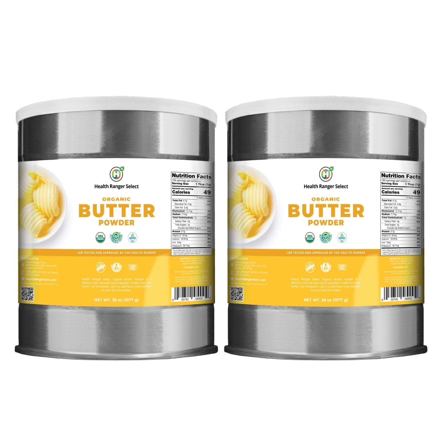 Organic Butter Powder 38 oz (1077 g) #10 Can (2-Pack) – Man Cave And ...