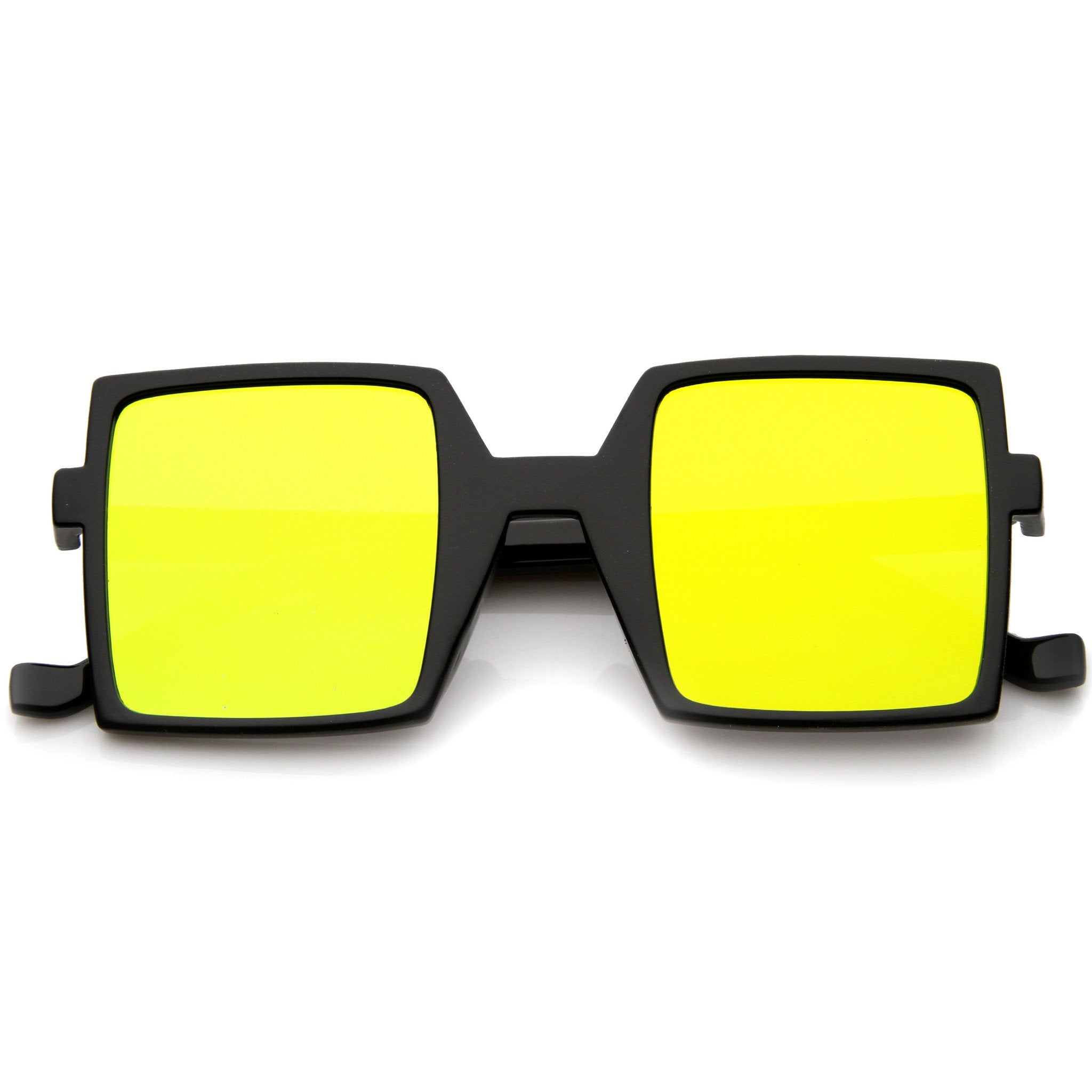1950's Retro TV Block Flash Mirror Lens Square Sunglasses A290 – Man ...