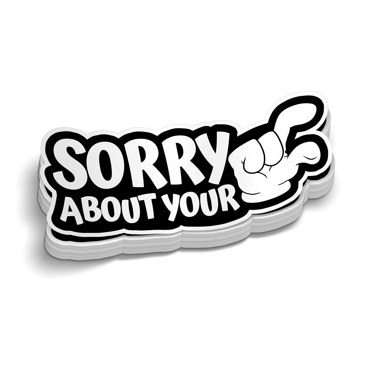 Sorry Hard Hat Decal – Man Cave And Apparel