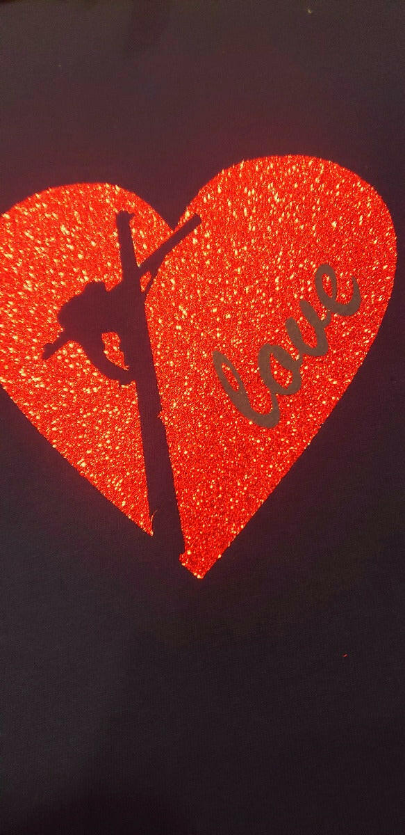 Glitter Valentine Heart Linewife – Man Cave And Apparel