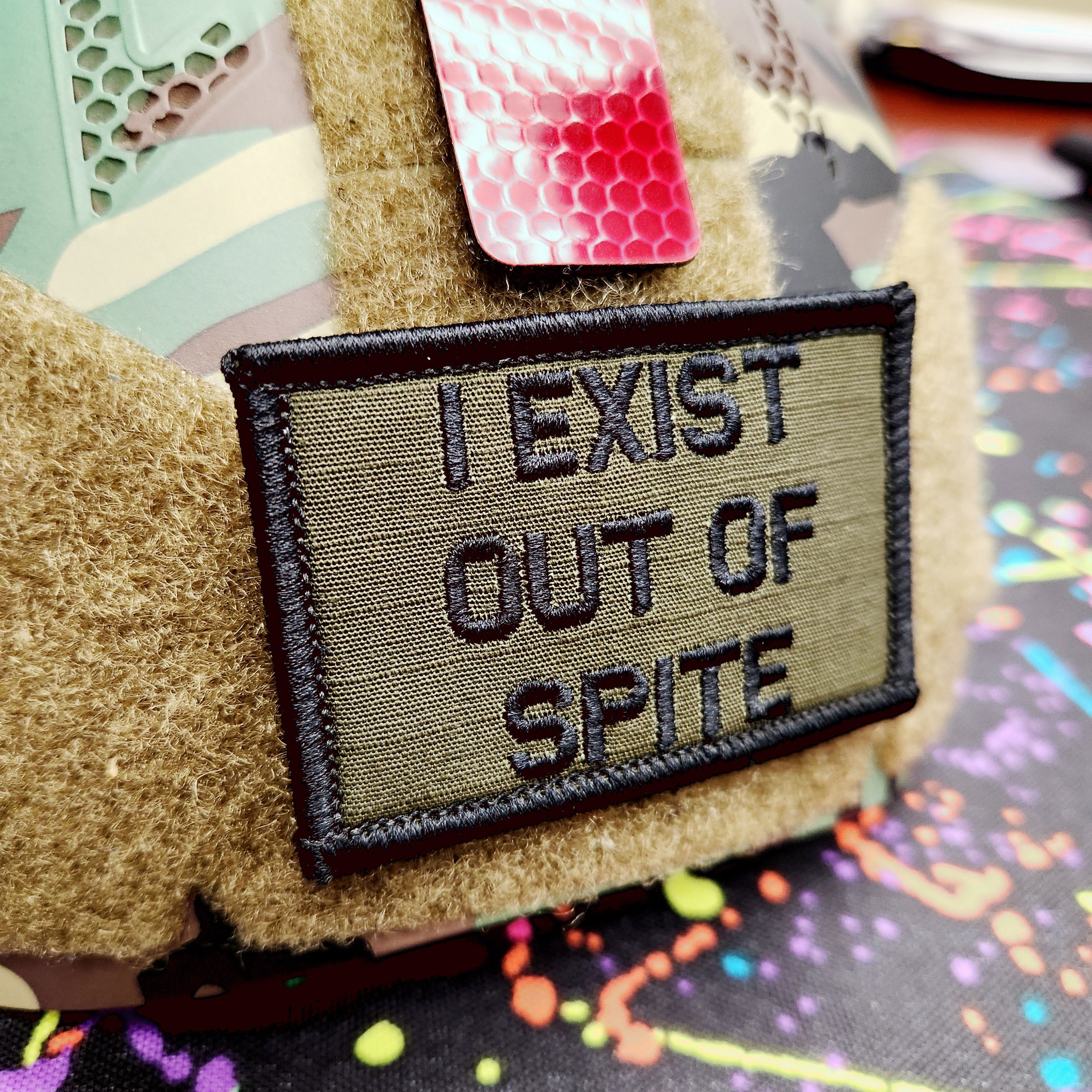 As Seen on Socials - I Exist Out of Spite - 2x3 Patch - Multiple Varia ...