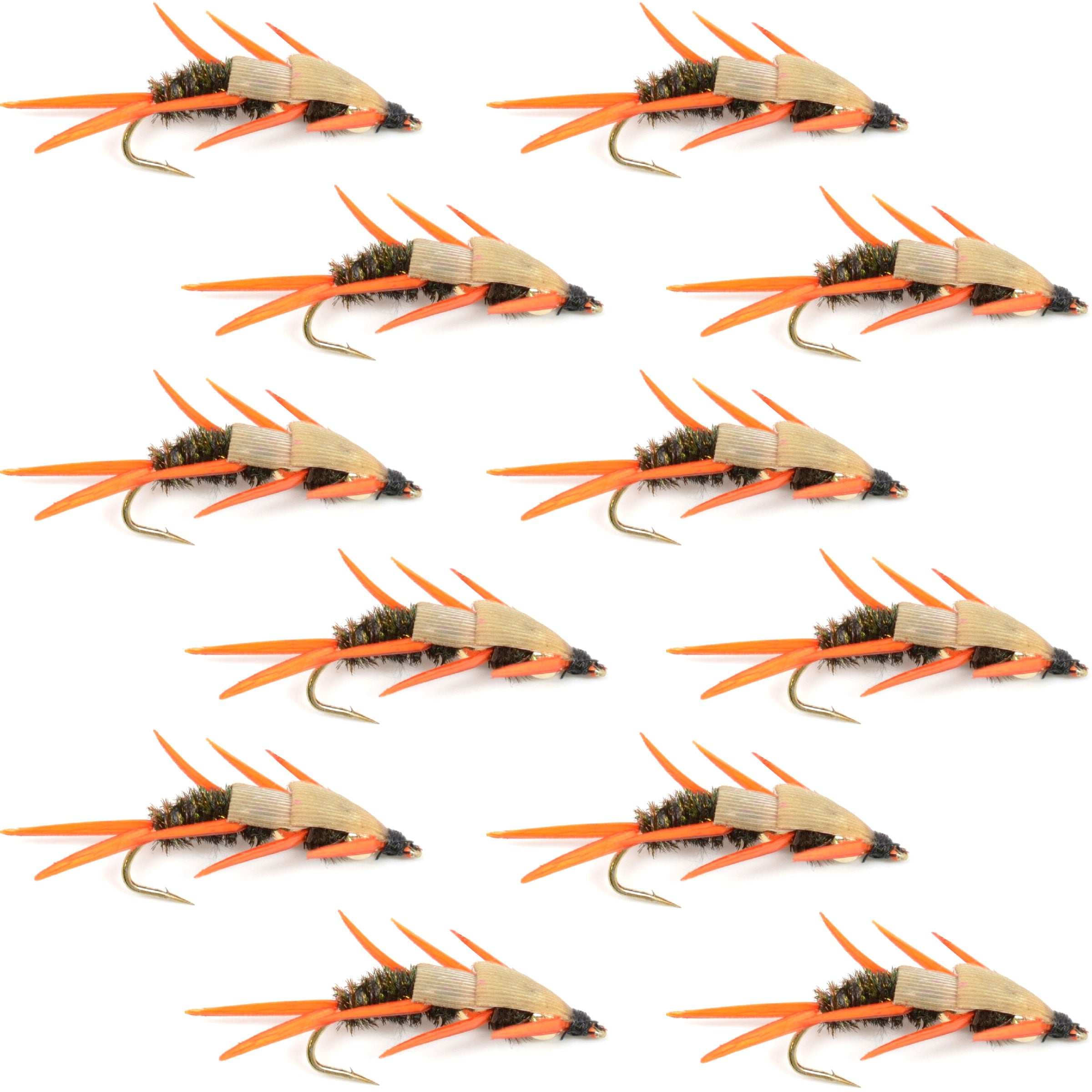 Double Bead Peacock Stonefly Nymph with Amber Biot Legs Fly Fishing Fl ...