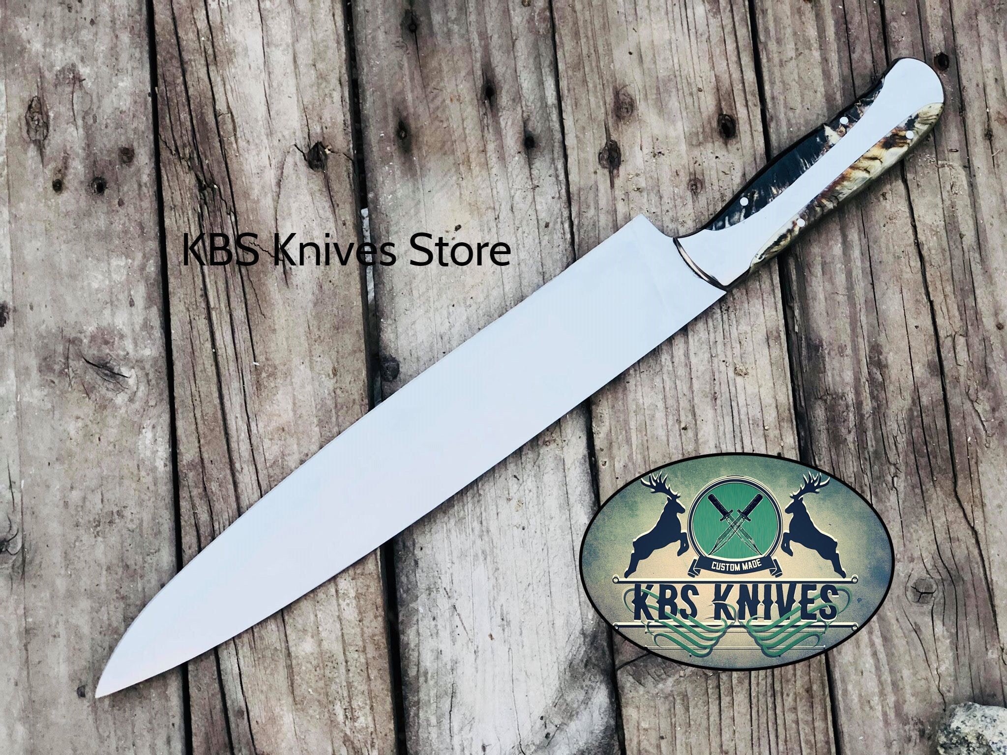 Custom Handmade D2 Stainless steel Chef/Kitchen Knife – Man Cave And ...