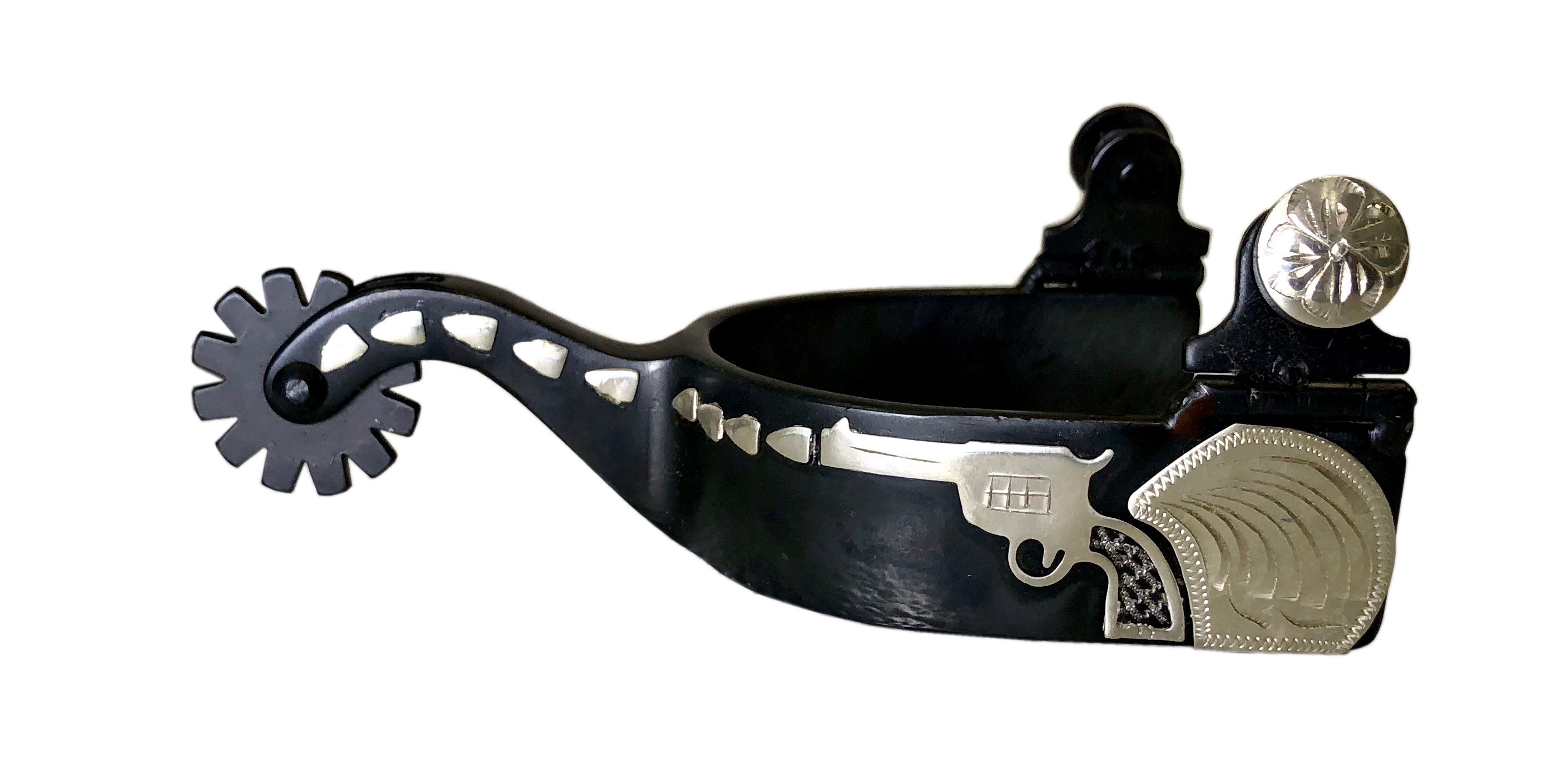 Pistol Engraving Spurs – Man Cave And Apparel