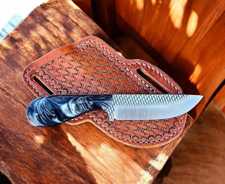 Handmade Country Knife 8.75" Rasp Steel with Sheath – Man Cave And Apparel
