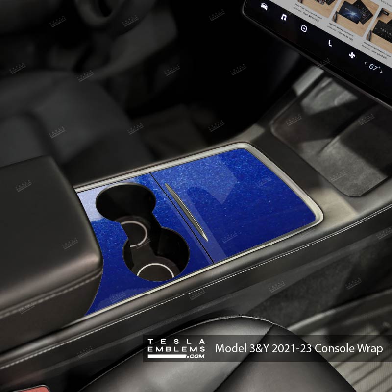 3M Deep Blue Metallic | Tesla Center Console Wrap Kit | Model 3 '21-24 ...