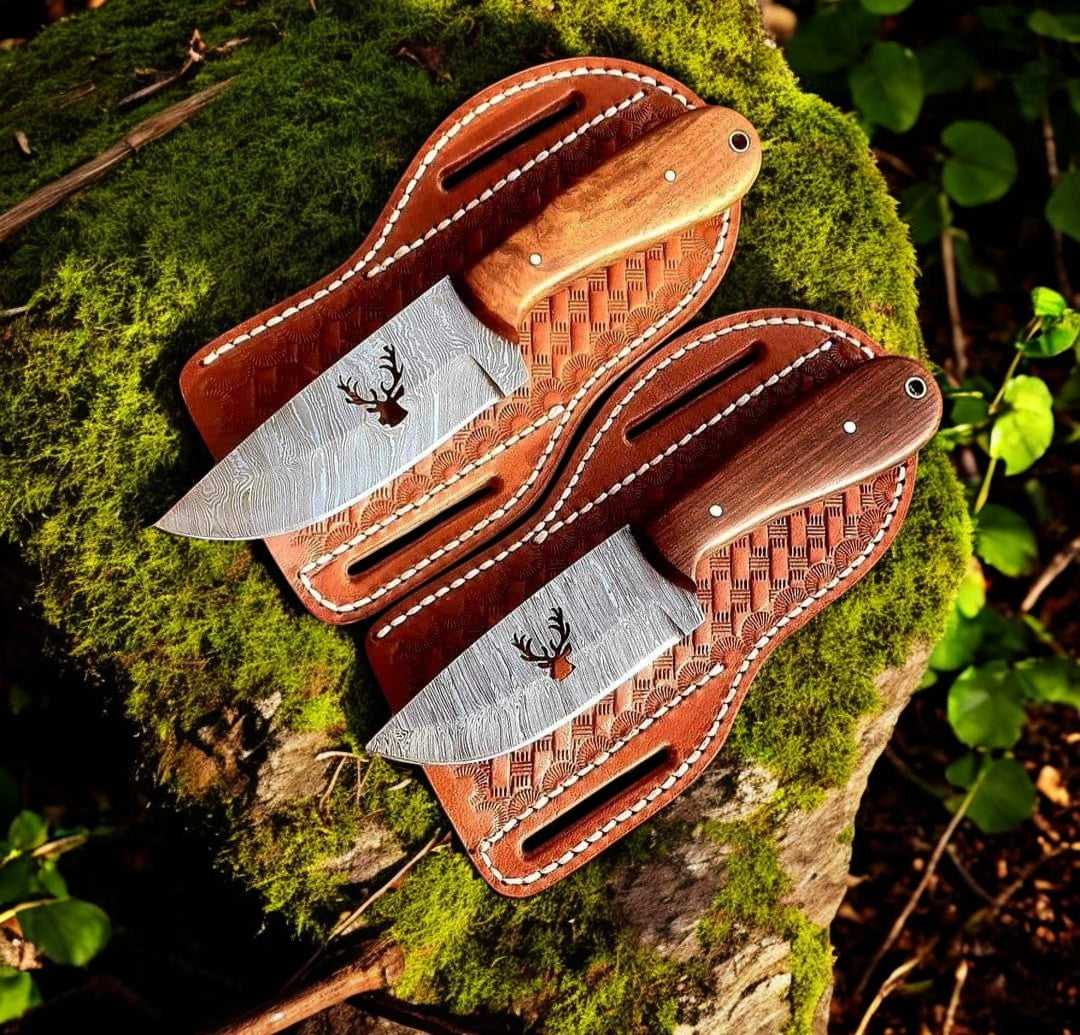 Ranch Cowboy Knives and Sheaths – Handmade Wirecut Damascus Blades ...