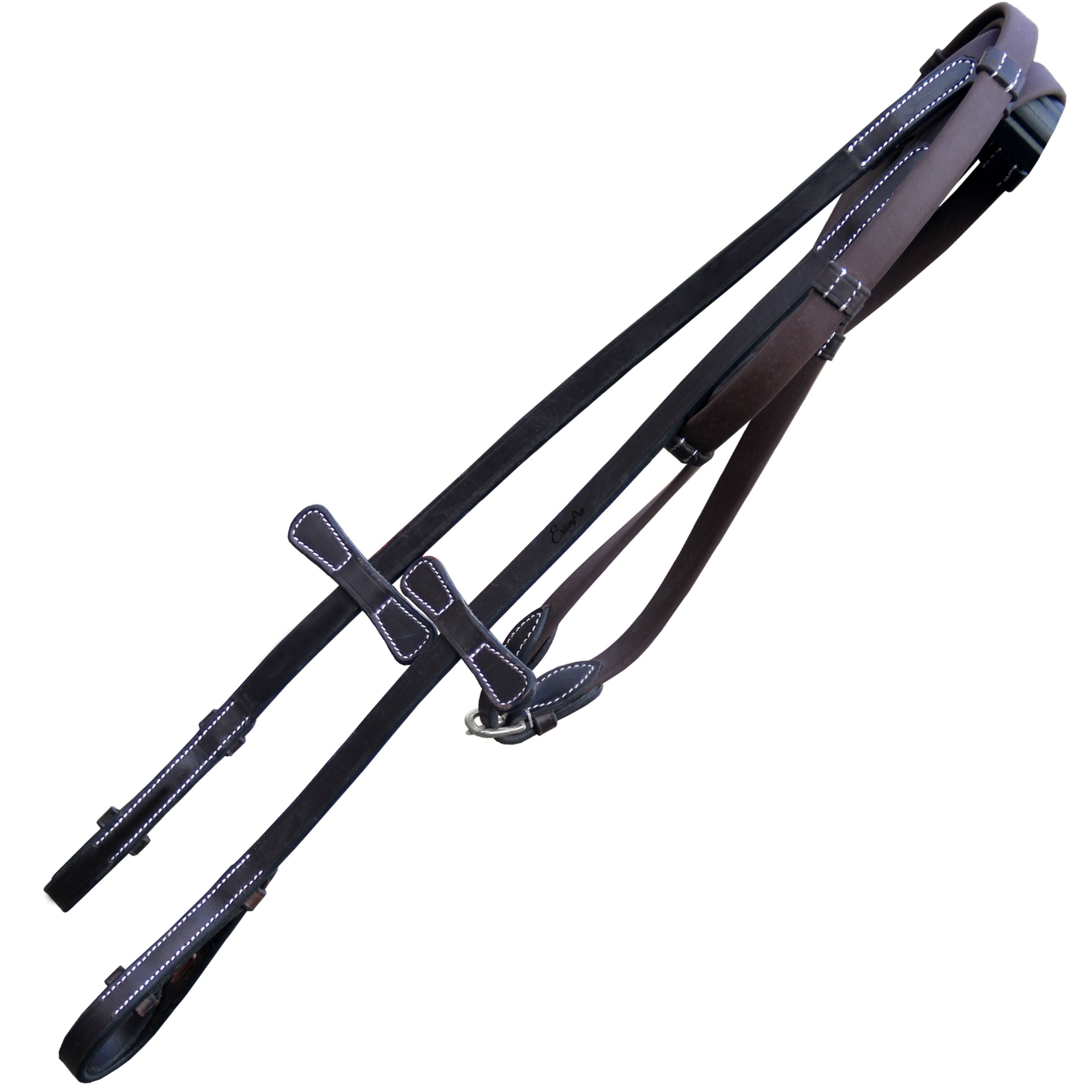 ExionPro Plain Rubber Reins with 7 Loops & Martingale Stoppers – Man ...