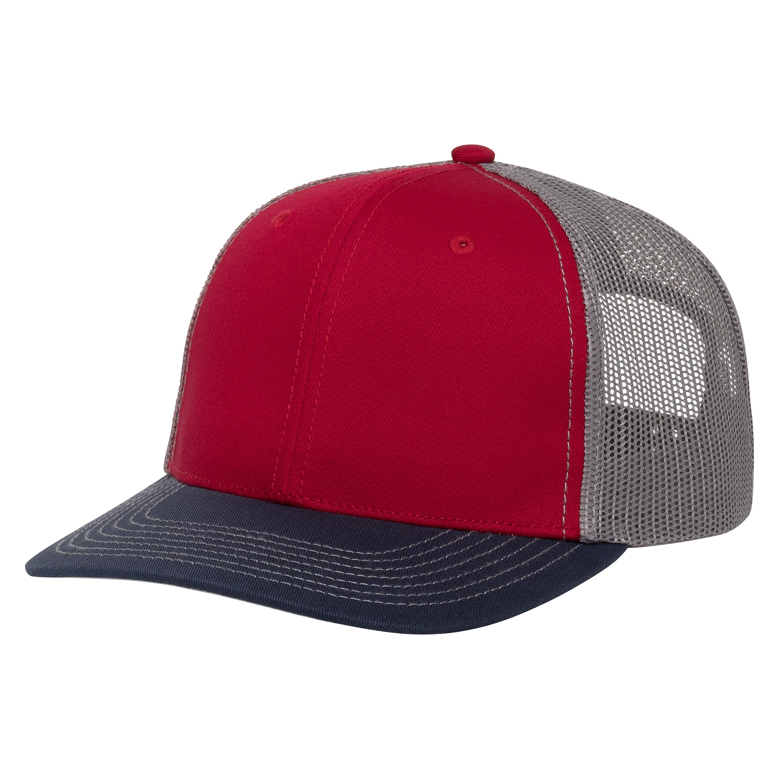 Red Cap | TriColor | Glacier MeshBack – Man Cave And Apparel