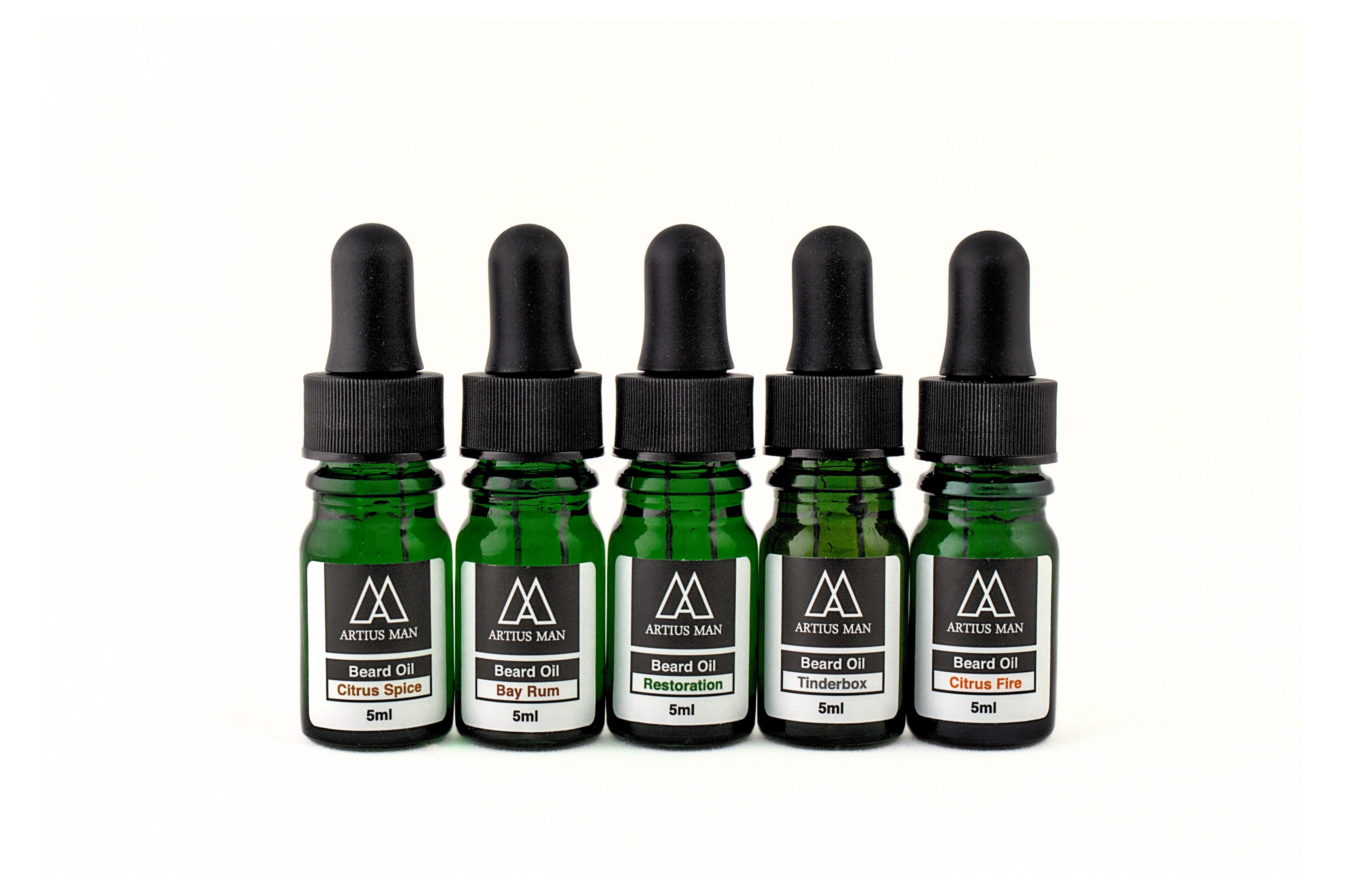 Beard Oil Sample Pack - 5 Count – Man Cave And Apparel
