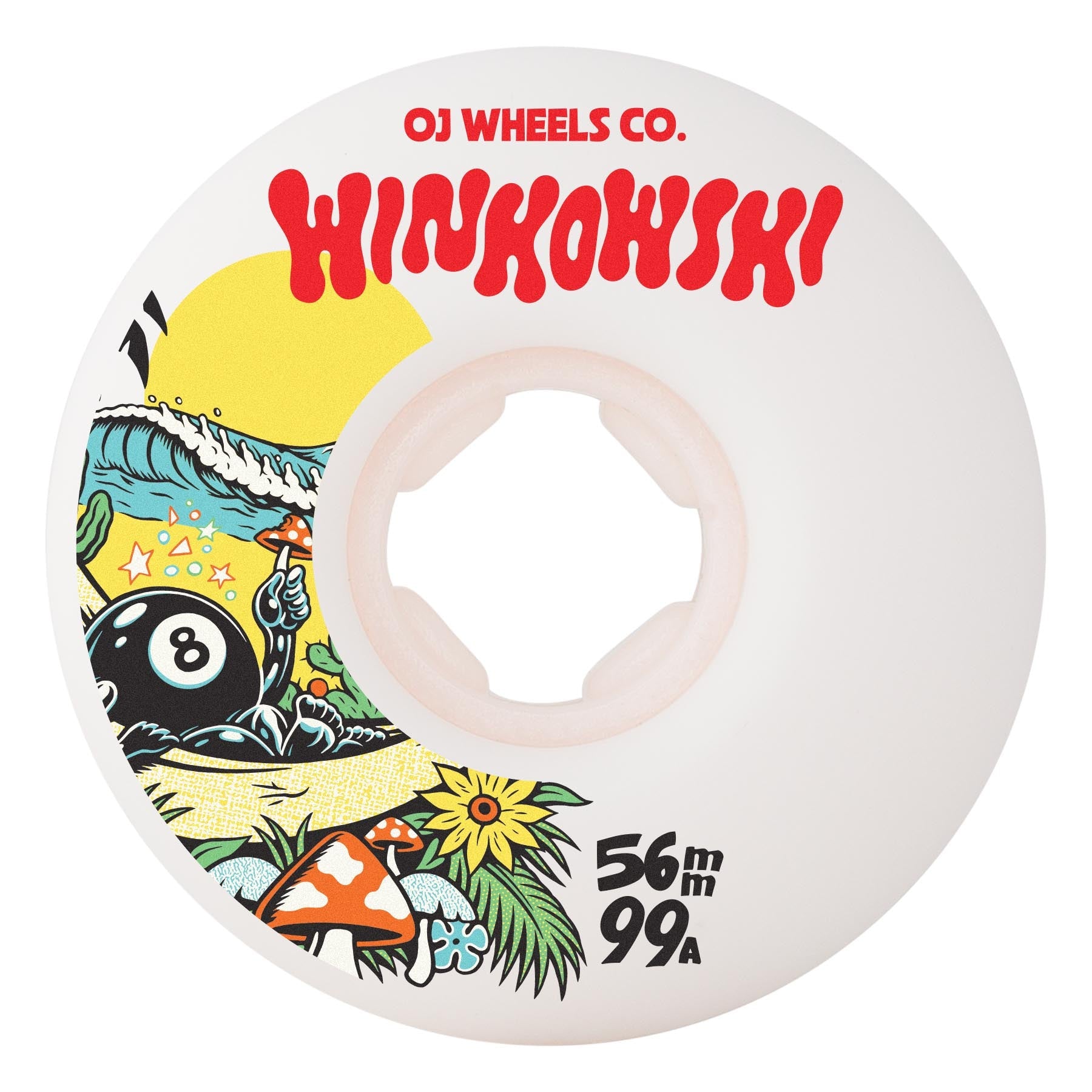 OJ Winkowski Mushroom Elite White Mini Combo 56mm 99a Skateboard Wheel ...