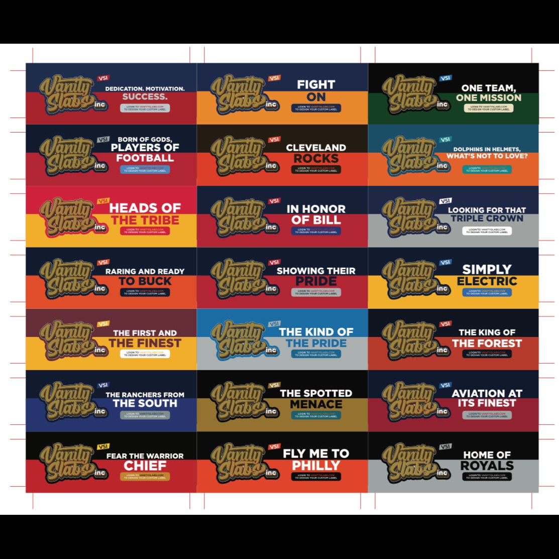 Ready to Print Sample Horizontal Labels Sheets (Sports and Non Sports ...