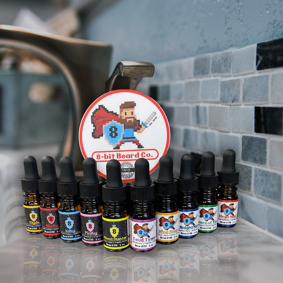 Power-Up Mega Sample Pack | Beard Oil Kit – Man Cave And Apparel