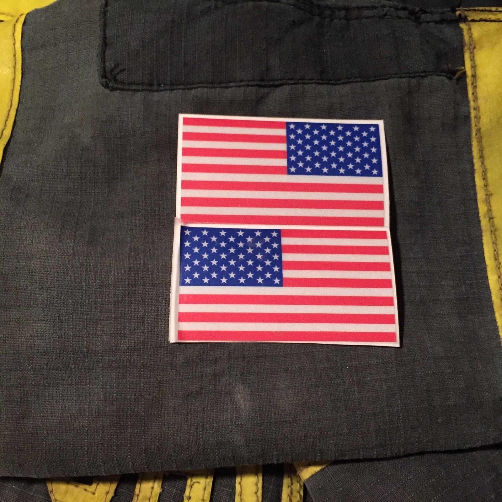 AMERICAN FLAGS MIRRORED REFLECTIVE HELMET DECAL – Man Cave And Apparel