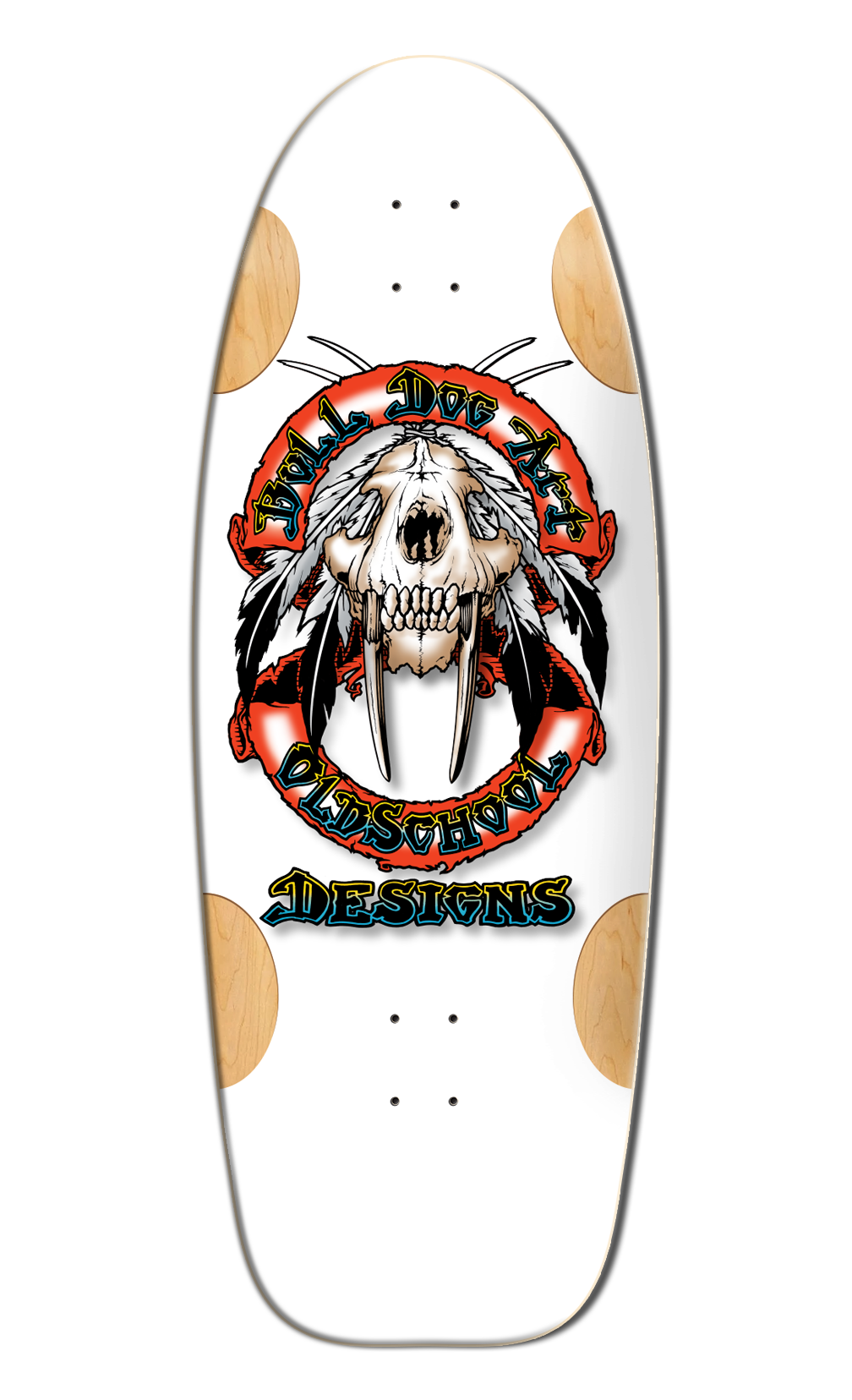 BullDog Designs "Sabertooth" 11.875" White Formica Skateboard Deck ...