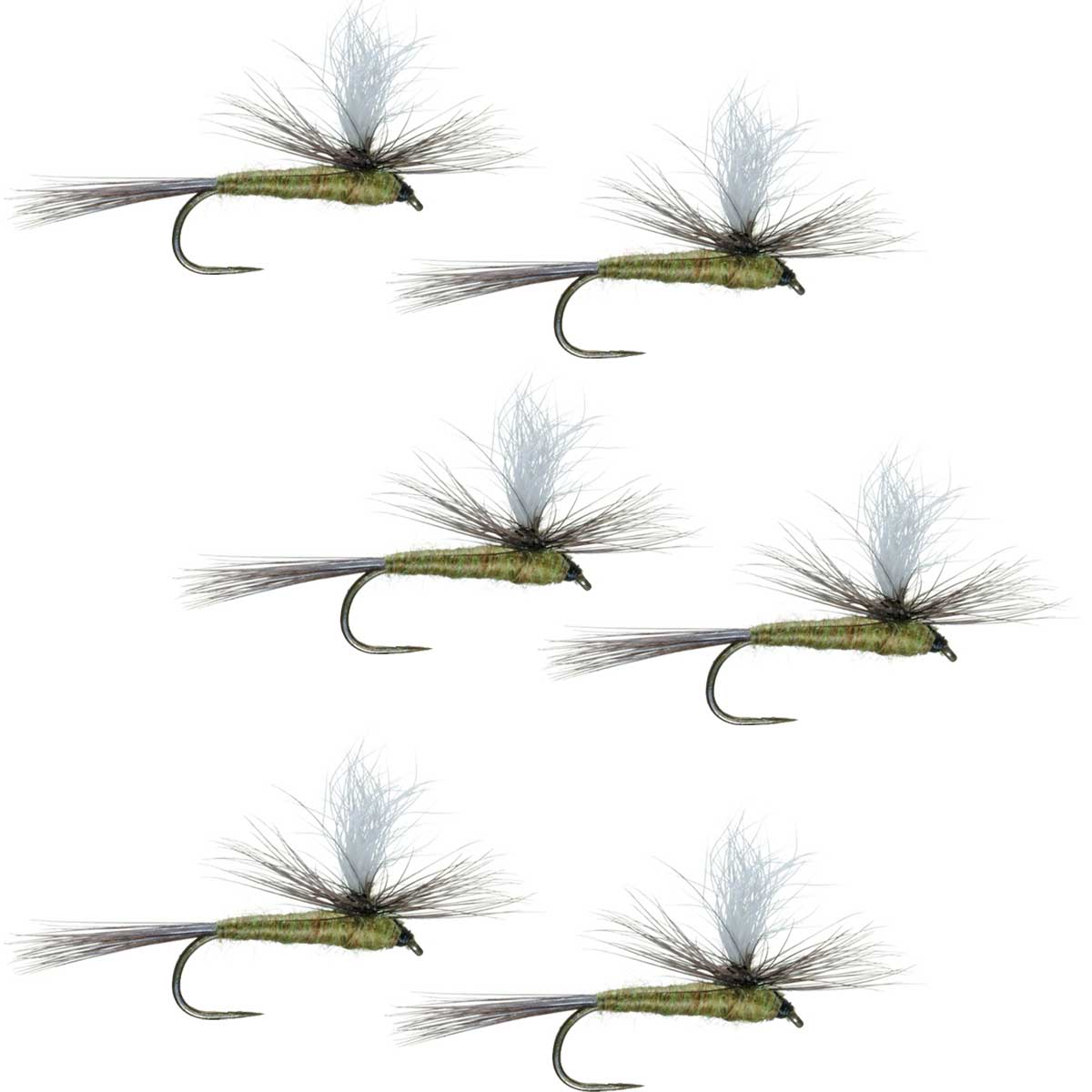 Barbless Parachute Blue Winged Olive BWO Dry Fly - 6 Flies Size 20 ...