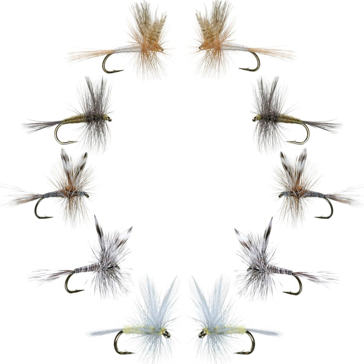 Basics Collection - Classic Dry Fly Assortment - 10 Flies - Sizes 12-1 ...