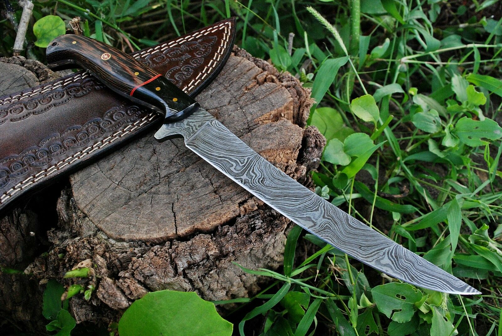 Best Fish Fillet Knife – Damascus Steel with Wenge Wood & Horn Handle ...
