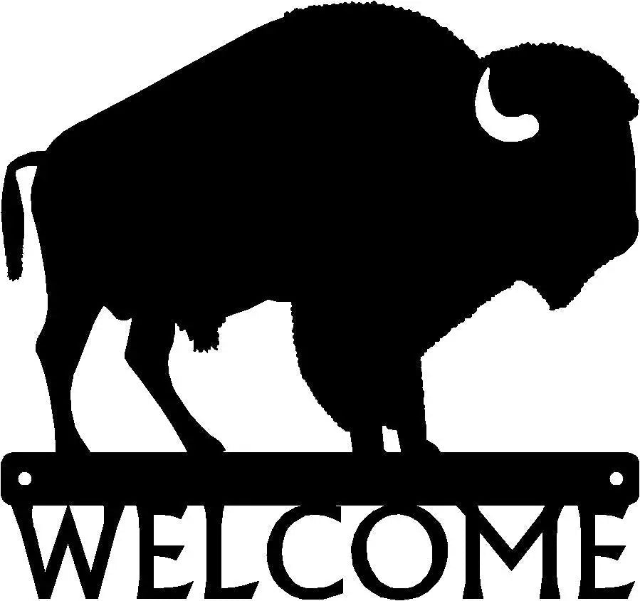 Bison/ Buffalo Welcome Sign – Man Cave And Apparel