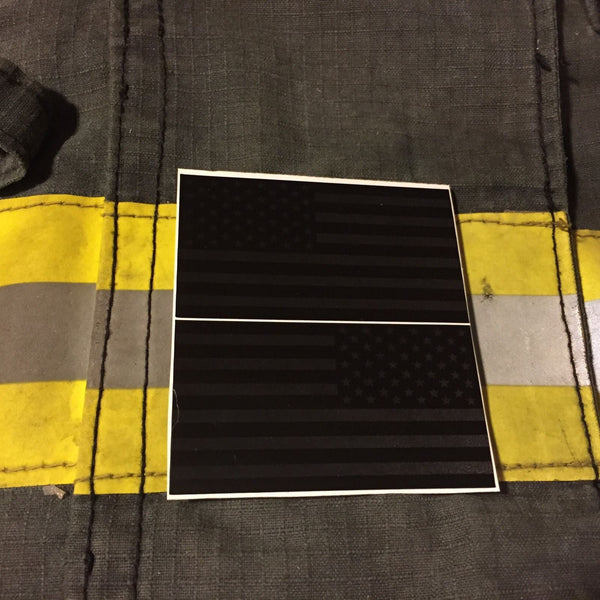 BLACKED OUT AMERICAN FLAGS REFLECTIVE HELMET DECAL – Man Cave And Apparel