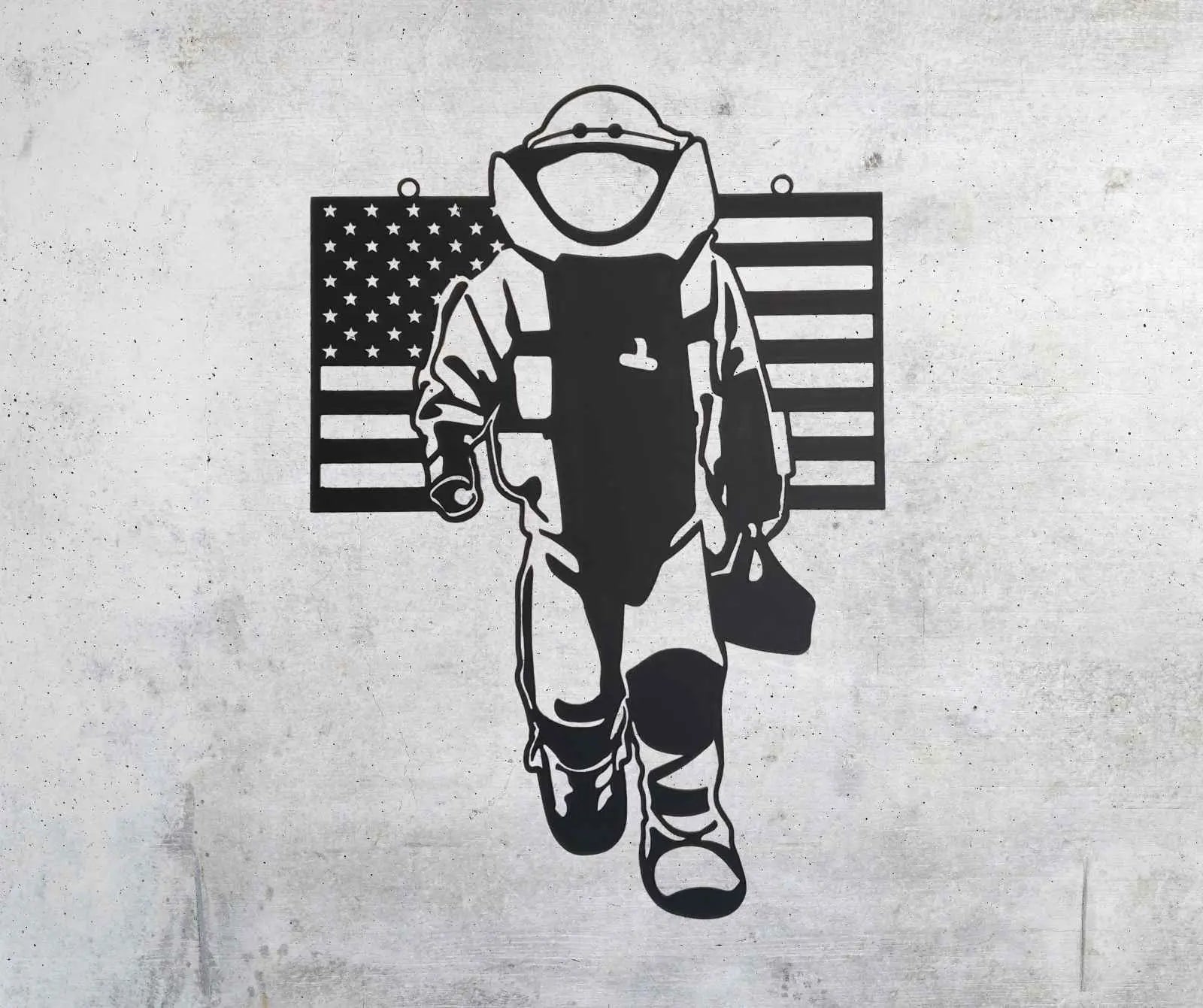 Bomb Squad EOD Tech Metal Art – Man Cave And Apparel