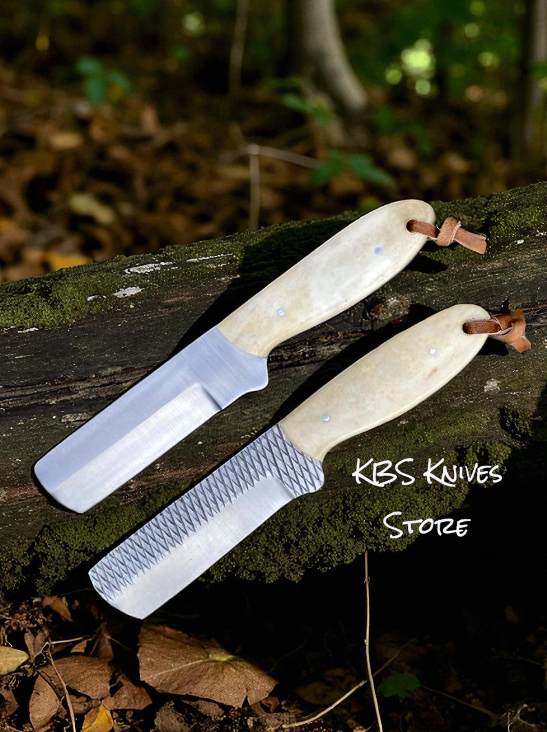 Bone Handle Bull Cutter – 8" D2 & Rasp Steel Knife – Man Cave And Apparel