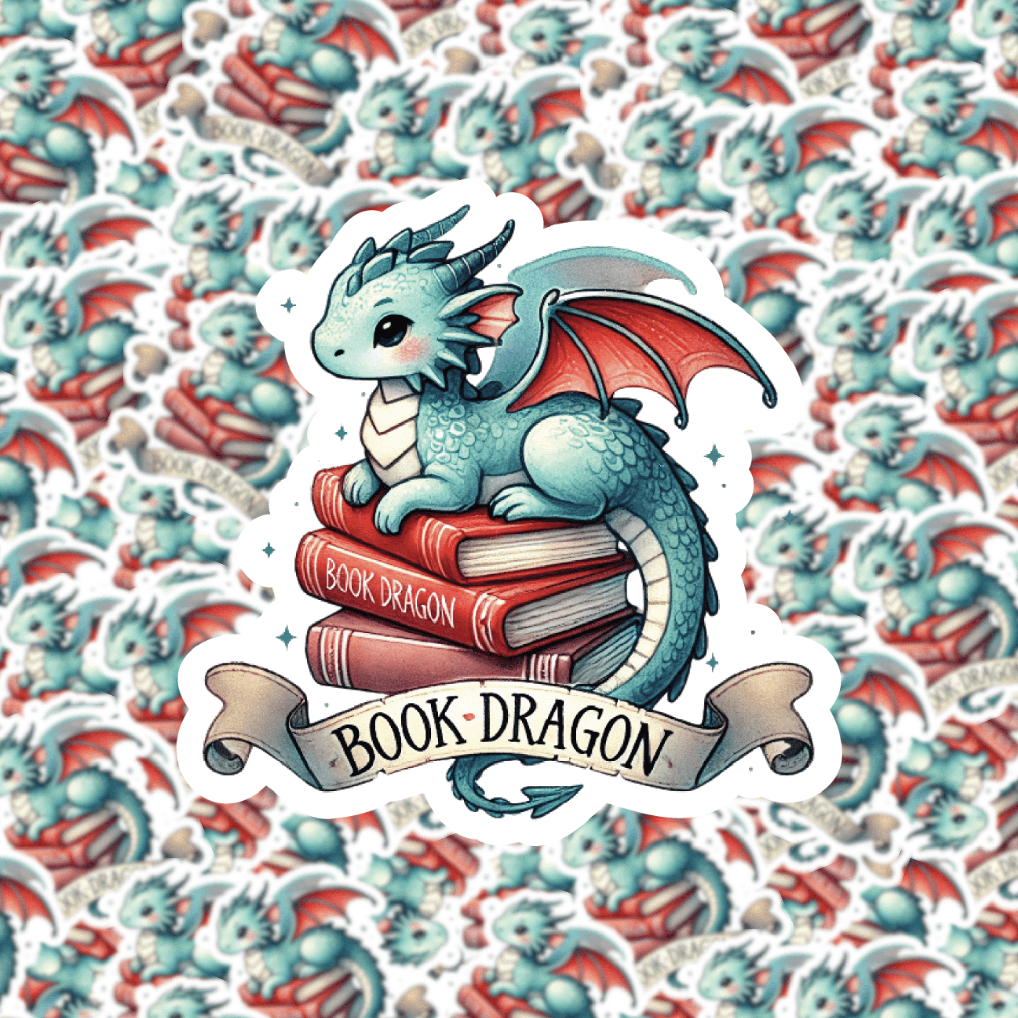 Book Dragon Sticker – Man Cave And Apparel