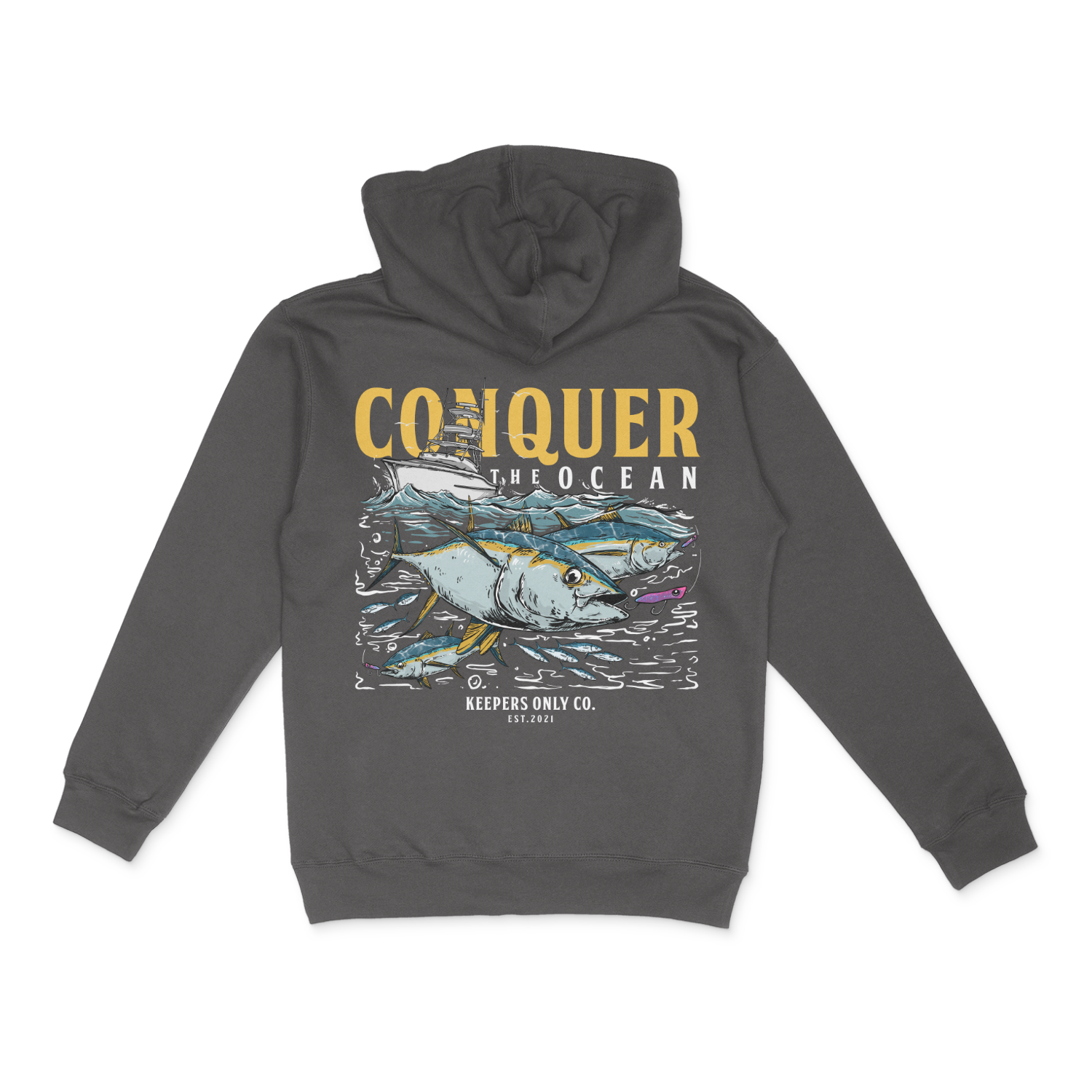 Conquer The Ocean Heavyweight Hoodie – Man Cave And Apparel