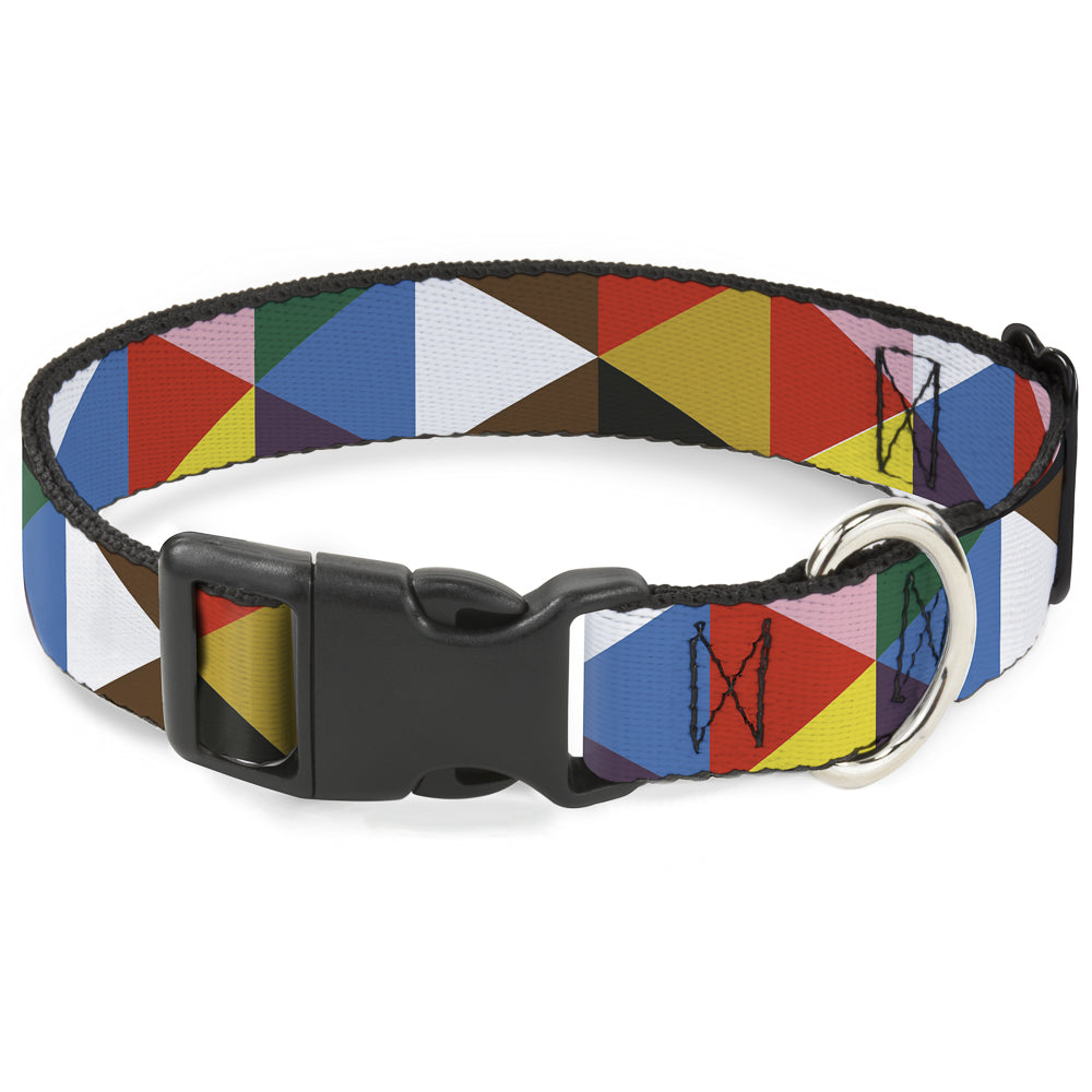 Plastic Clip Collar - Geometric Triangle Blocks Multi Color – Man Cave ...