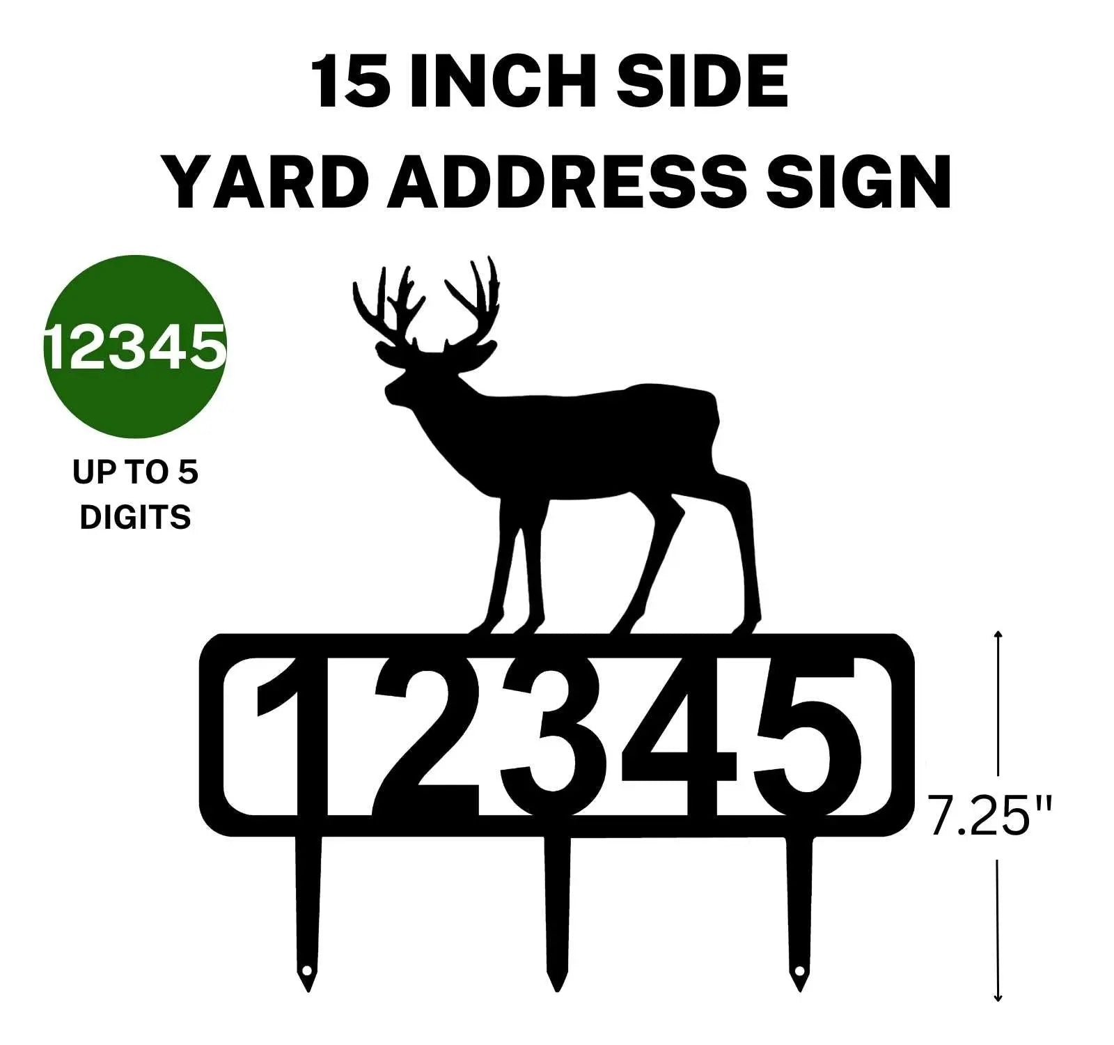 Buck Yard Address Sign with Stakes & Size Options – Man Cave And Apparel