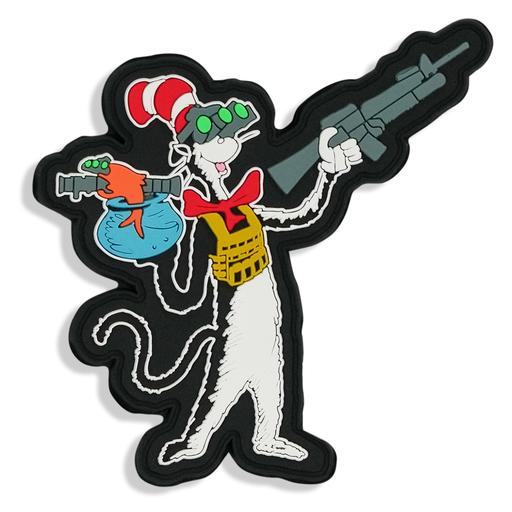 Cat with a Gat Pvc Patch – Man Cave And Apparel
