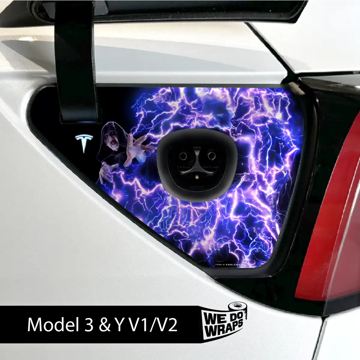 Darth Sidious Palpatine Tesla Charge Port Wrap | Model Y – Man Cave And ...