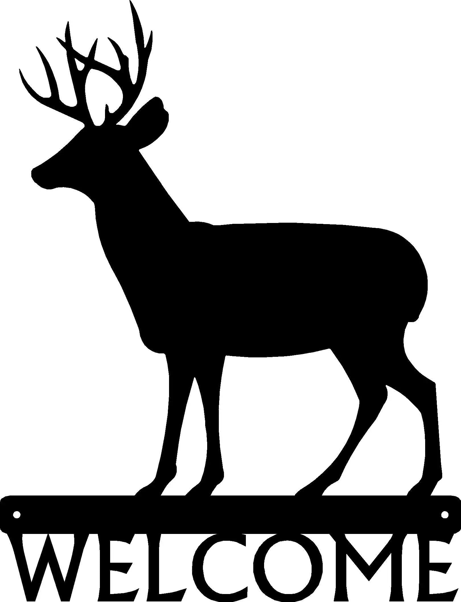 Deer #01 Wildlife Welcome Sign with Name Option – Man Cave And Apparel