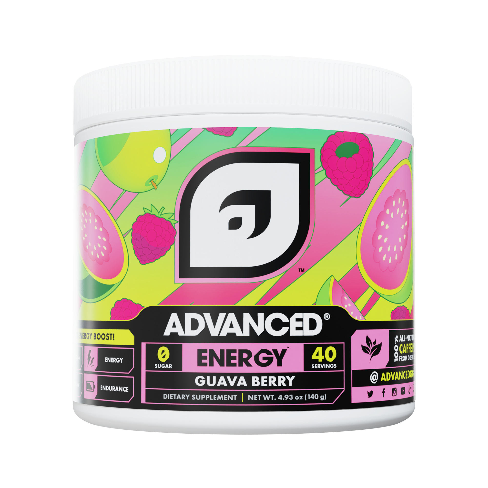 Guava Berry Energy Supplement | ADVANCED.gg Pre-Workout Powder – Man ...