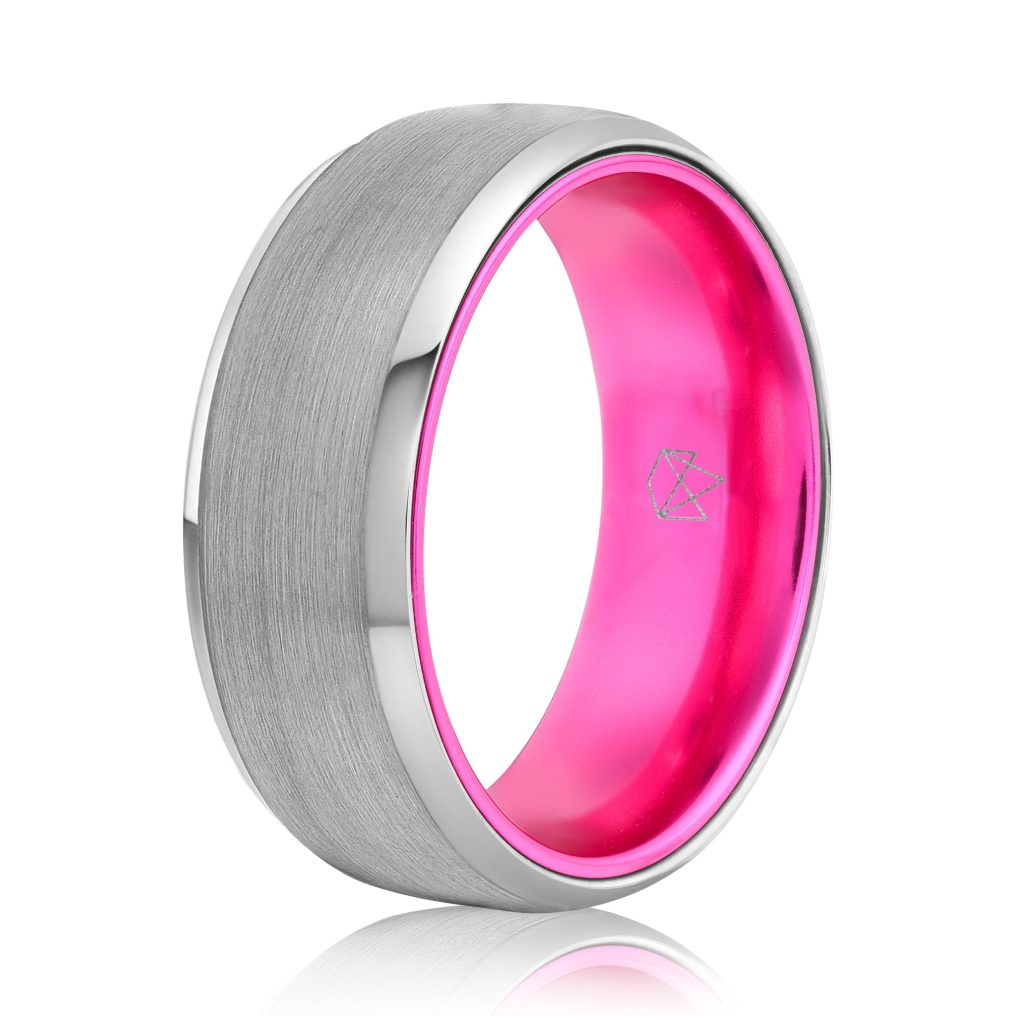 Tungsten Ring (Silver) - Resilient Pink – Man Cave And Apparel