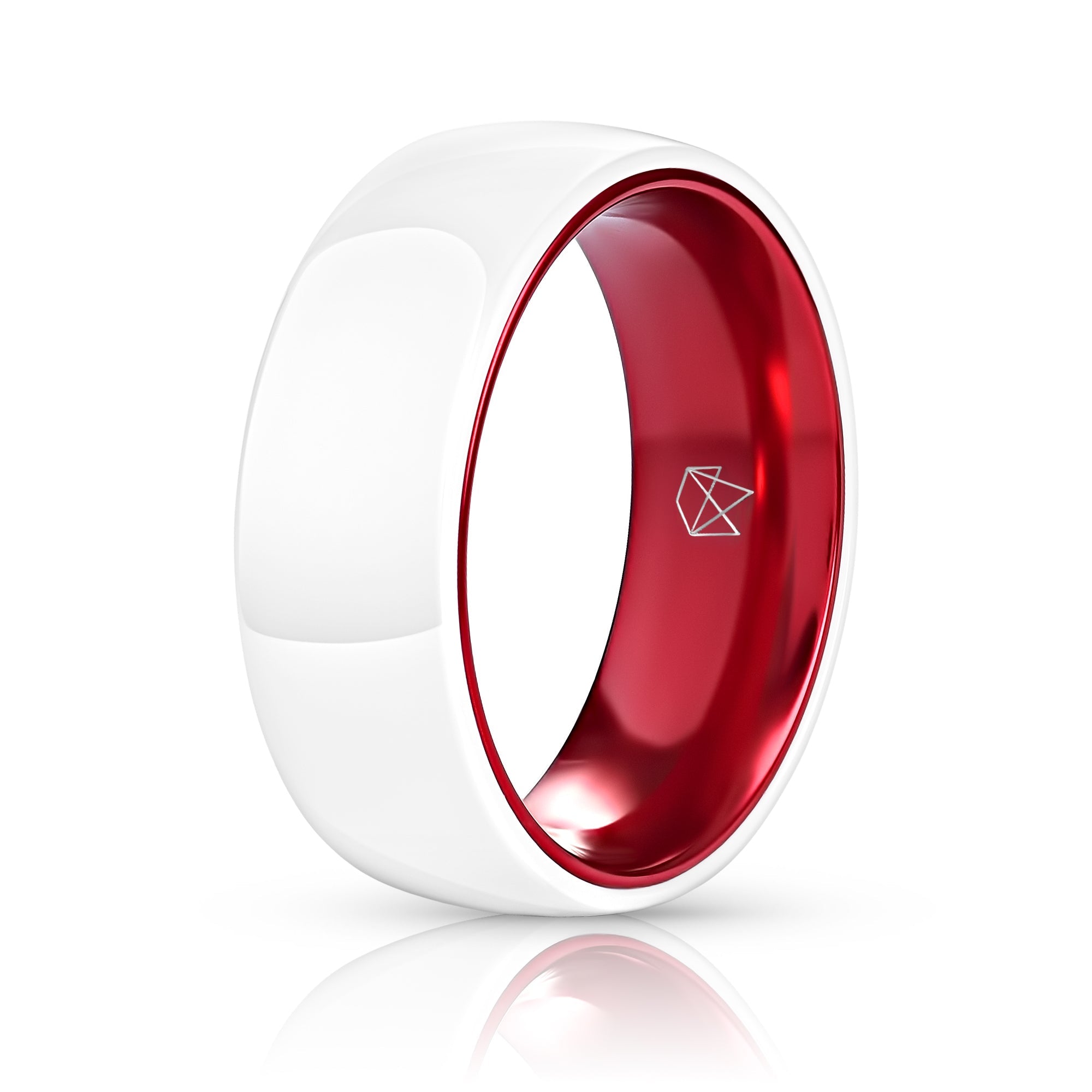 White Ceramic Ring - Resilient Red – Man Cave And Apparel