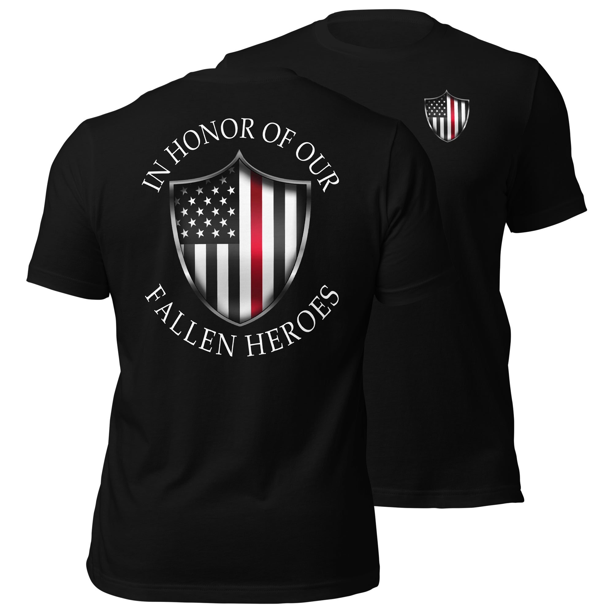 Fireman Red Line T-Shirt In Honor Of Our Fallen Heroes – Man Cave And ...