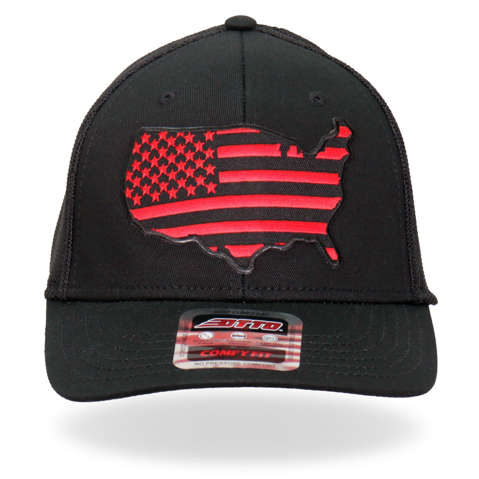 Hot Leathers GSH1036 Red Country Flag Trucker Hat – Man Cave And Apparel