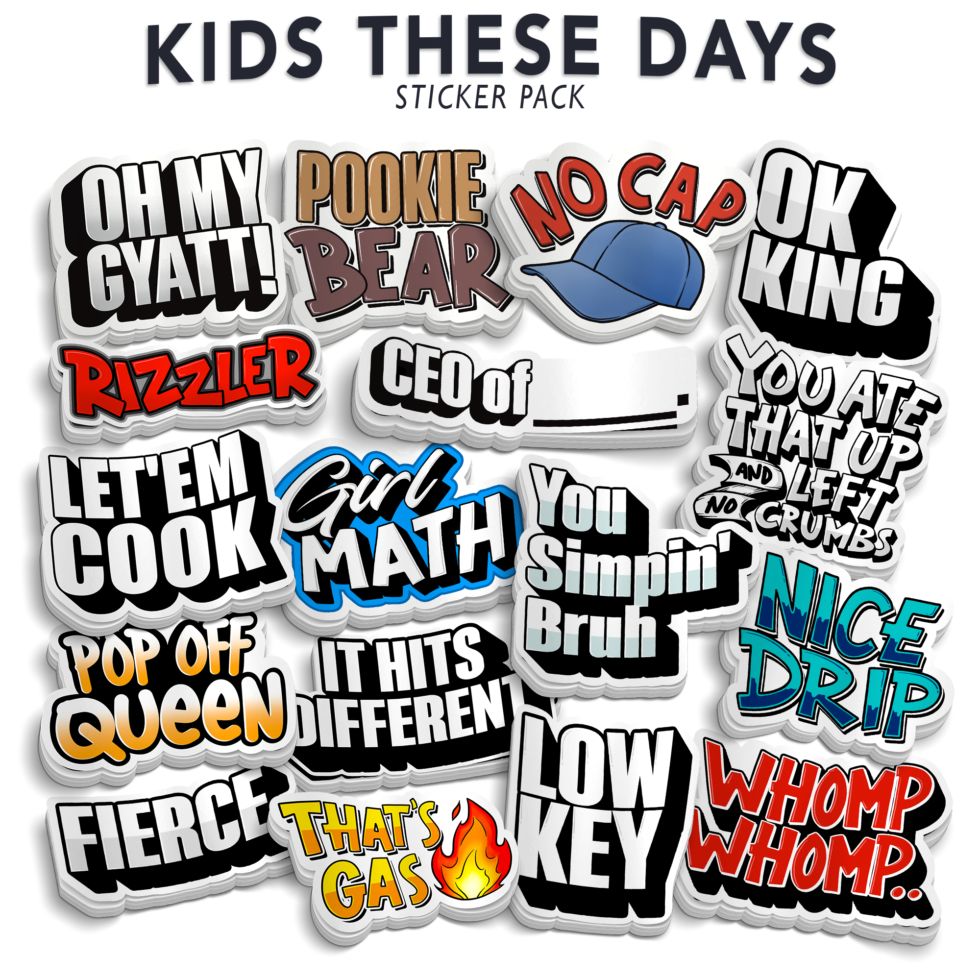 Kids These Day - Funny Sticker Pack – Man Cave And Apparel
