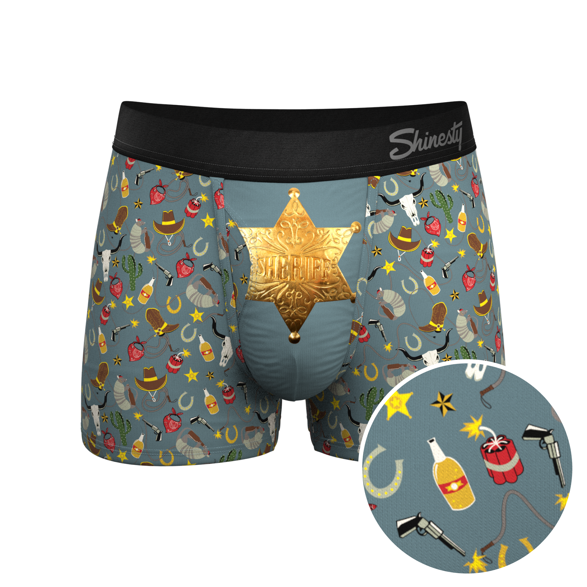 The Giddy Up | Sheriff Badge Ball Hammock® Pouch Trunk Underwear – Man ...