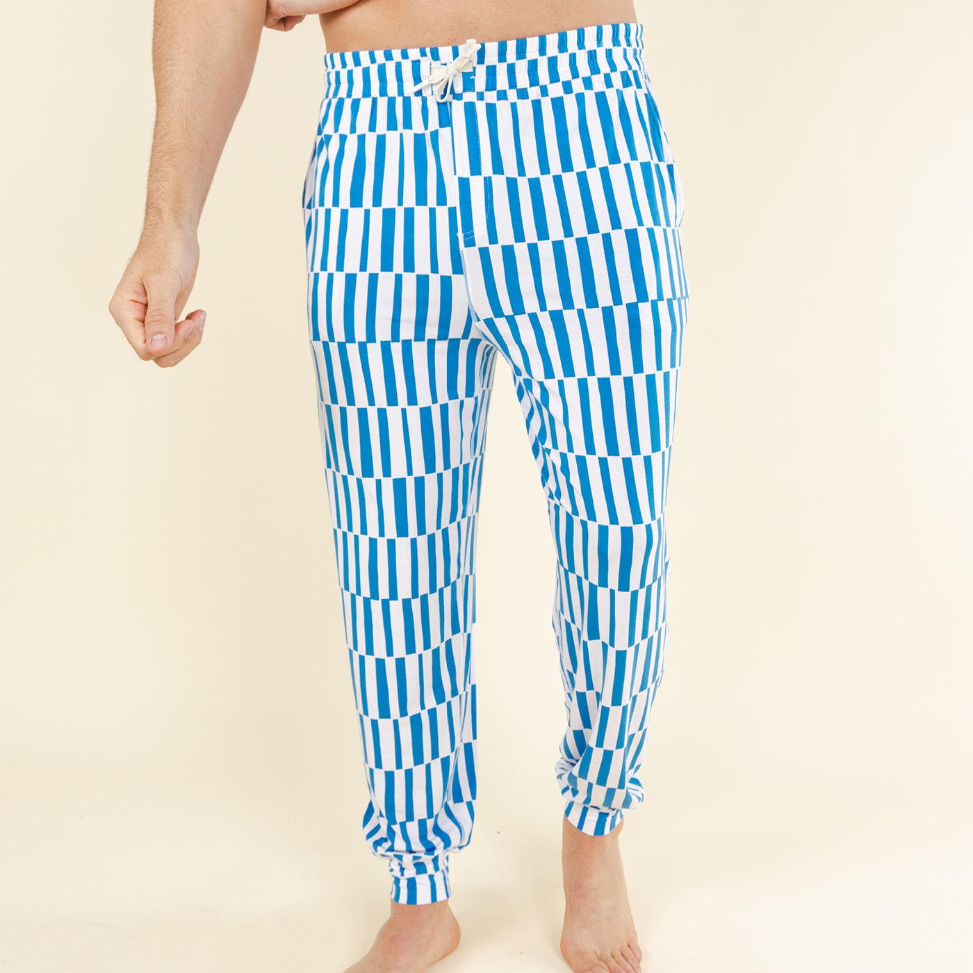 The Hamptons | Blue Mosaic Stripe SleepDeep™ Men’s Pajama Joggers – Man ...