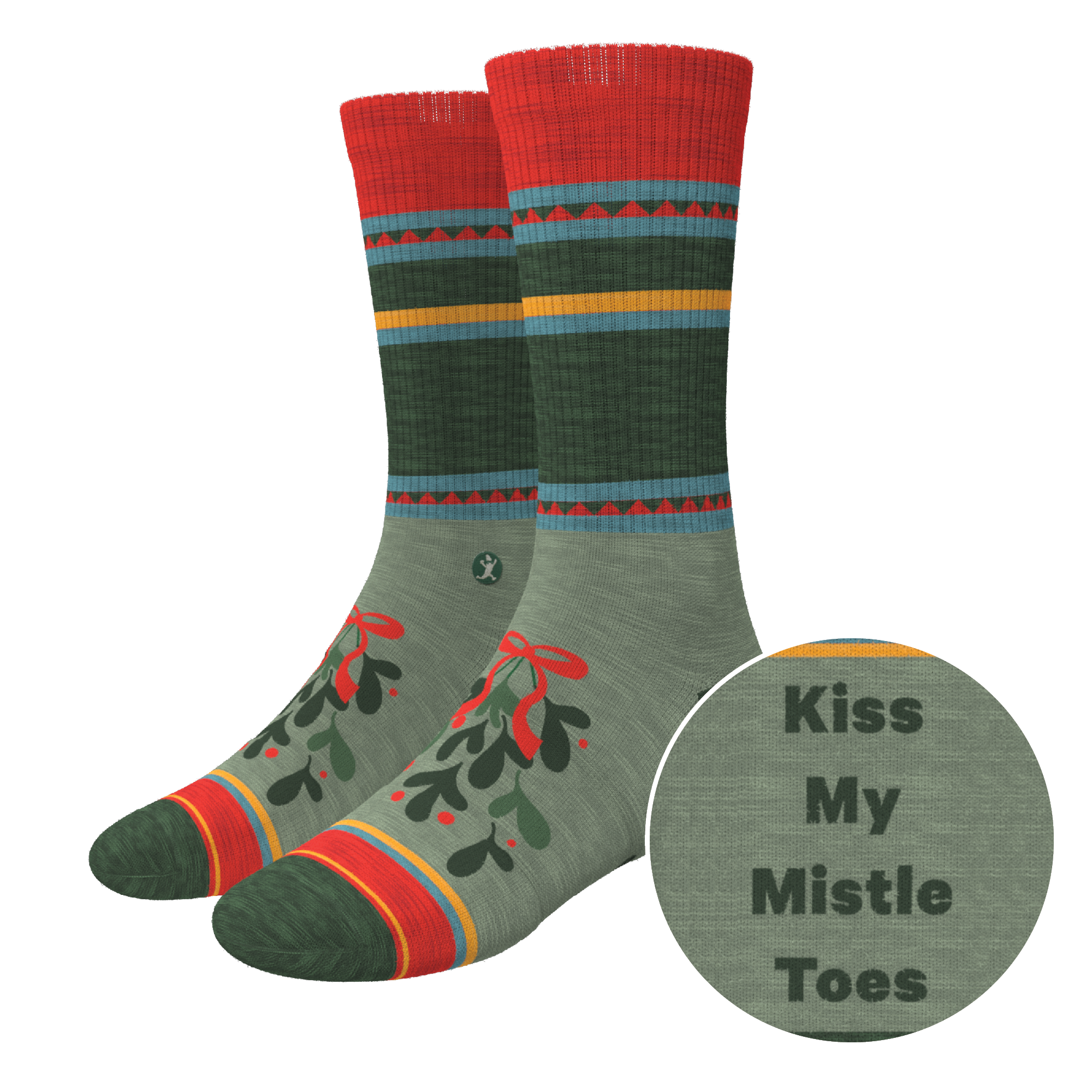 The Holiday Smooch | Western Holiday Heel Hammock™ Crew Socks – Man ...