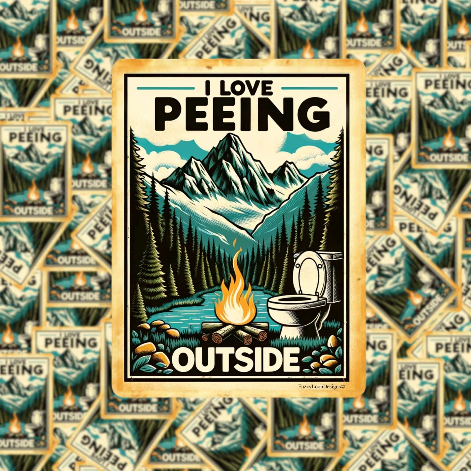 I Love Peeing Outside Camping Sticker – Man Cave And Apparel
