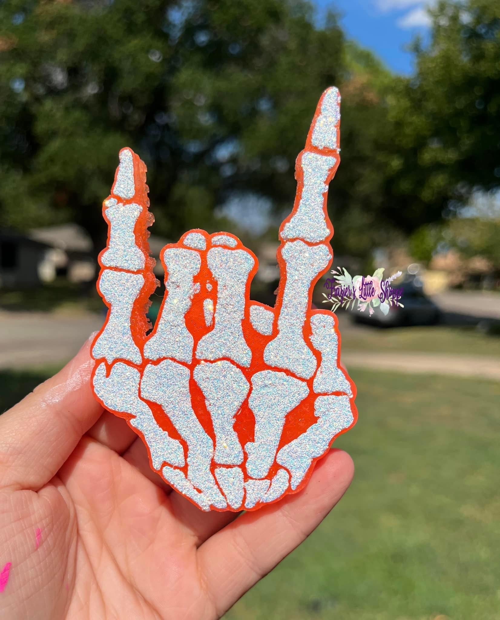 {skeleton rock horns} All Freshie Sizes – Man Cave And Apparel
