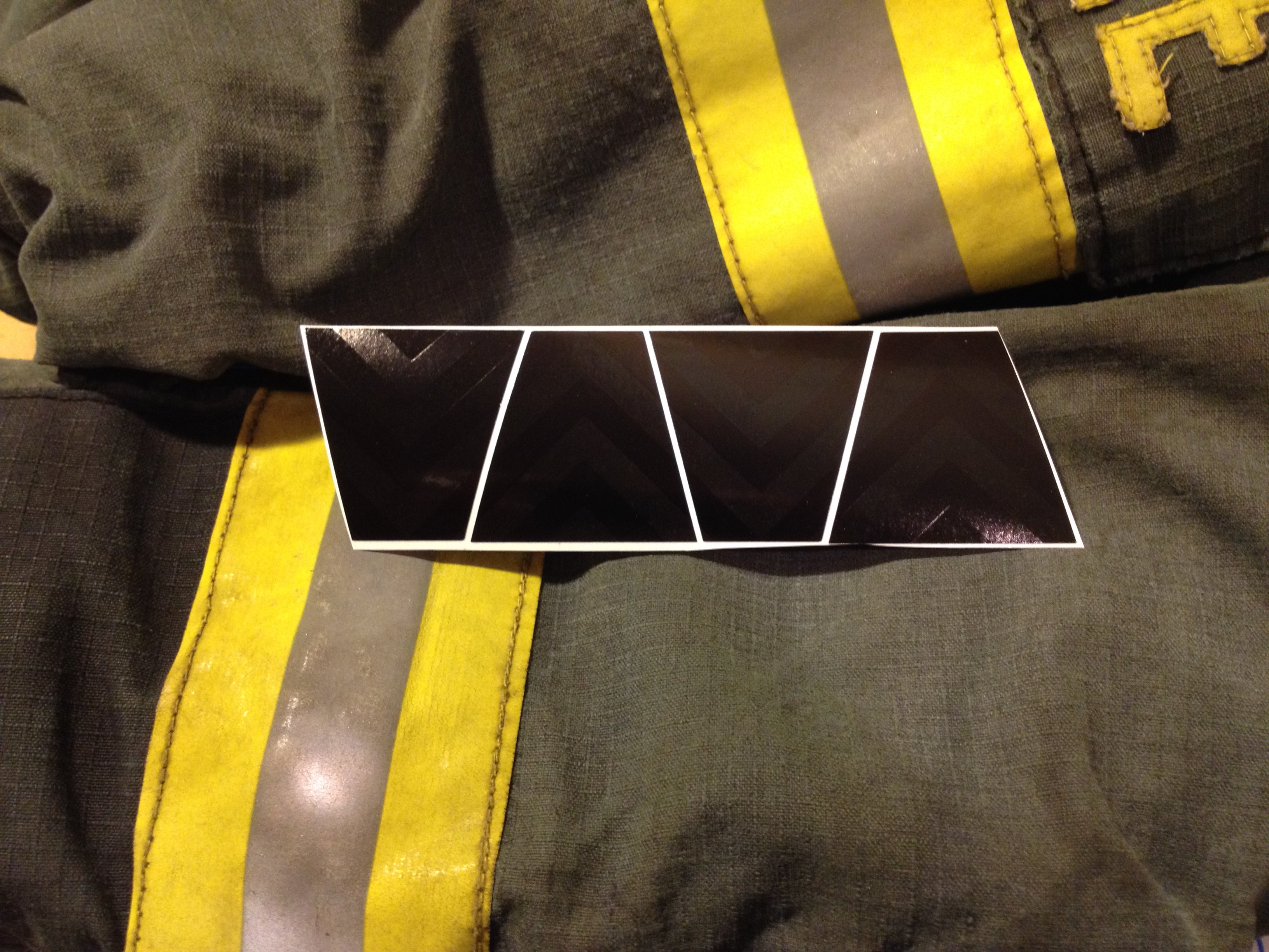 BLACKED OUT BLACK AND GREY CHEVRON REFLECTIVE HELMET (TET) TETRAHEDRON ...