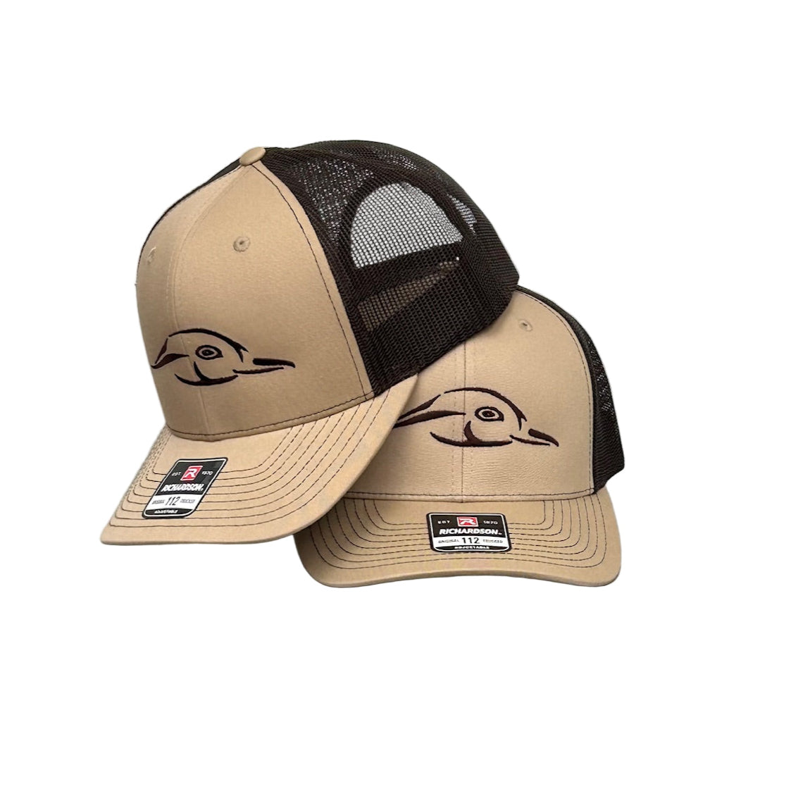 112 Khaki / Coffee Duck Logo Trucker – Man Cave And Apparel